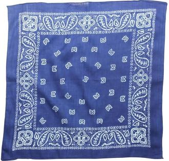 Freak Scene Écharpe bandana - motif paisley 01 - bleu - blanc - foulard carré