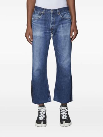 Bonum contrast-panel jeans - Bleu