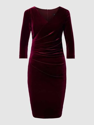 Paradi Knielanges Cocktailkleid aus Samt in Wickel-Optik
