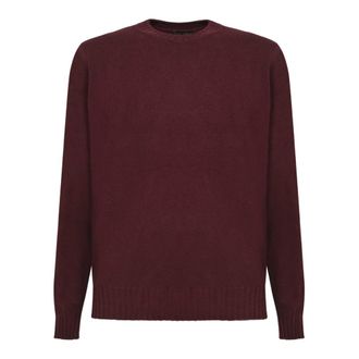 Dell'Oglio Homme, Pulls, Rouge, Taille: 3XL Tricot Bordeaux Aw24