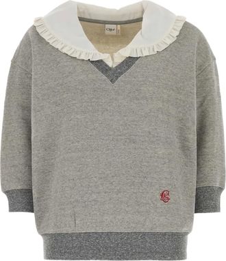 Chloé Top mit Rüschen - Grau