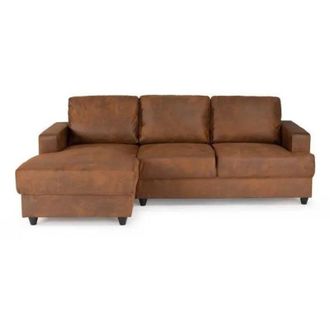 Les Tendances Paul Ecksofa links braun vintage bequem
