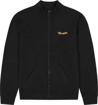 Wrangler Mens Funnel Neck Zip Sweatshirt, Black, S
