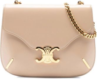 Celine Hobo Bags - Teen Shiny Calfskin Triomphe Besace Clea Chain Cro - Gr. unisize - in Braun - f&uuml;r Damen