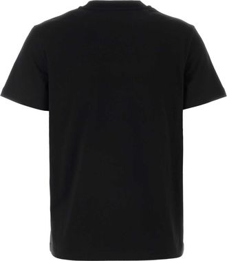Moncler Logo-Embroidered Cotton T-Shirt - Black