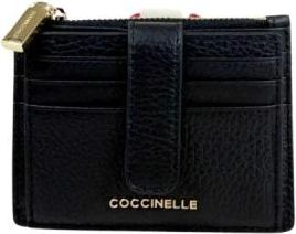 Coccinelle Femme, Accessoires, Noir, Taille: ONE Size Porte-cartes Souple M&eacute;tallis&eacute;
