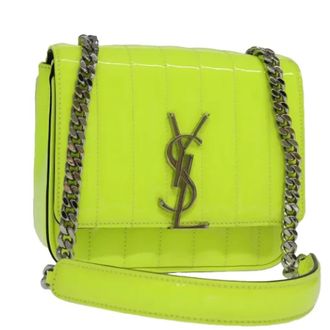Saint Laurent Pre-owned Canvas schultertasche - - Pre-owned - Damen - Gr&uuml;n - ONE SIZE