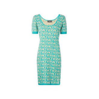 Versace Jacquardkleid in Blau