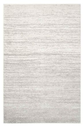 Safavieh Modern Teppich f&uuml;r Wohnzimmer, Esszimmer, Schlafzimmer - Adirondack Collection, Kurzer Flor, Elfenbein und Silber, 91 X 152 cm