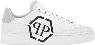 Philipp Plein Low-Top Sneaker - Lo-Top Turnschuhe Hexagon - Gr. 40 (EU) - in Wei&szlig; - f&uuml;r Damen