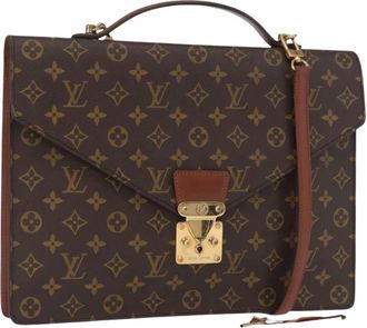 Louis Vuitton unisex, Pre-owned, Brun, Taille: ONE Size Sac &agrave; documents Pre-owned Vintage Monogram Briefcase