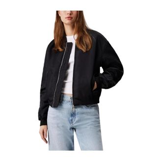 Calvin Klein Gef&uuml;tterte Bomberjacke - - Jackets - Damen - Schwarzk - M