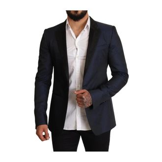 Dolce & Gabbana Martini Slim Fit Blazer Jacke - - Jackets - Herren - Blau - M