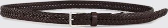 Tom Ford Ceinture tress&eacute;e en cuir de veau avec boucle