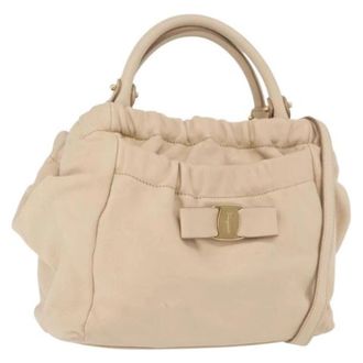 Ferragamo Pre-owned Leder Handtasche - - Pre-owned - Damen - Beige - ONE SIZE