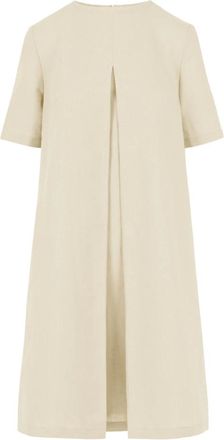 Bomboogie Femme, Robes, Beige, Taille: 38 FR Flared Linen Dress