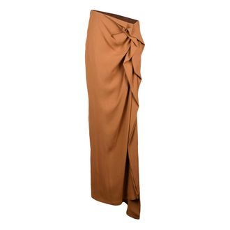 Dries Van Noten Gonna Lunga - Femme - Jupes - Brun - Taille: 42 FR