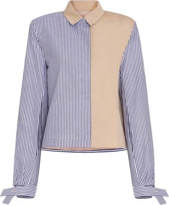Gloria Coelho x Isabella Fiorentino Hemd mit Streifen - Nude