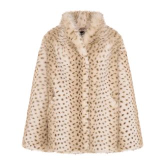 Cesare Gaspari Cropped Kunstpelzjacke - - Jackets - Damen - Beige - L