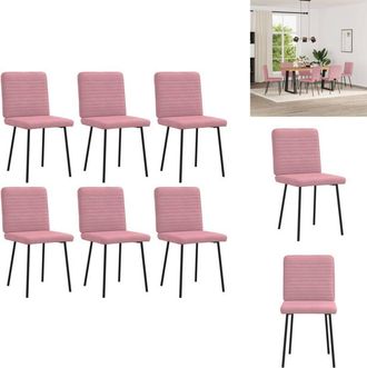 vidaXL Vidaxl - Chaises à manger lot de 6 rose velours - Chaise De Salle à Manger - Chaises De Salle à Manger - Chaise - Chaise De Cuisine
