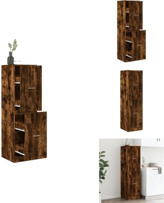 vidaXL Apothekerschrank R&auml;uchereiche 40x41x144,5 cm Holzwerkstoff - Apothekerschrank - Apothekerschr&auml;nke - Apothekerm&ouml;bel - Apotheker Sideboard