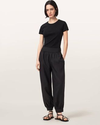 AllSaints Harrie - Hose in Schwarz