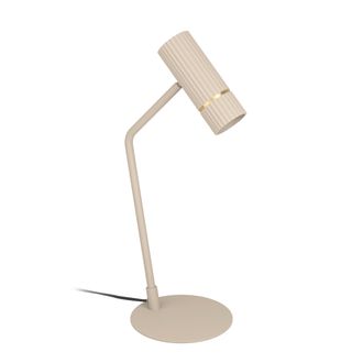 Eglo LED Tischlampe Caminia, Nachttischlampe mit Spot, Tischleuchte f&uuml;r Wohnzimmer und Schlafzimmer aus Metall in Beige und Gold, GU10-Leuchtmittel, warmwe