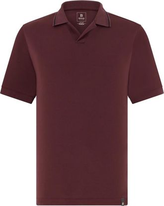 Boggi Milano Homme, Tops, Rouge, Taille: S Polo de golf B Haute Performance en Piqu&eacute; avec Fil S-Caf&egrave;