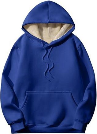 Generic Costume de grenouille pour femme - Hiver chaud - Doublure polaire - Pull &agrave; capuche &eacute;pais - Avec poches - Vestes en tissu, bleu, 3XL