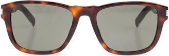 Saint Laurent Eyewear Sonnenbrille mit eckigem Gestell - Braun