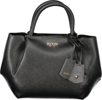 Guess Femme, Sacs, Noir, Taille: ONE Size Sac à main en polyéthylène noir pour femme