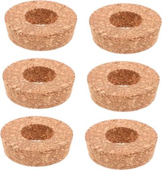 Angoily 6 Stück Teiliges Korkdeckel mit Mittelloch für Glas-pflanzgefäße Geeignet für Hydrokultur-vasen Natürlicher Kegelförmiger Korkverschluss für Kleine Fl