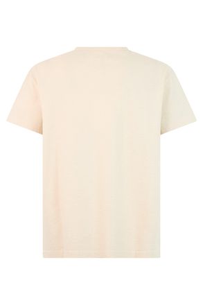 Maison Margiela Mens T-Shirt Cream Cotton T-Shirts And Polos