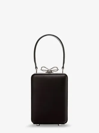 Self Portrait Womens Satin Shoulder Bag With Crystals Black Satin-Crystal Satin/crystal