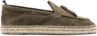 Castaner Homme, Chaussures, Vert, Taille: 46 EU Vert Olive Tress&eacute; Raffia Plateforme Chaussures