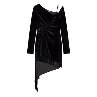 GCDS Gcds - Robe en velours &agrave; cordon - Femme - Robes - Noir - Taille: 36 FR