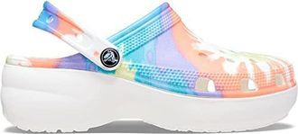 Crocs Sabots Classiques &agrave; Plateforme tie Dye pour Femme Oxygen/Multi - 41-42
