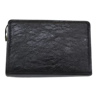 Burberry Pre-owned Cuir pochettes-minaudieres - Femme - Pre-owned - Noir - Taille: ONE Size