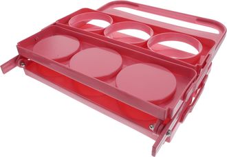 Hemobllo MUCKLILY Faltbarer Tragbarer Bierflaschentr&auml;ger aus Verschlei&szlig;festem Material Kompakt f&uuml;r Grillparty und Picknick 6 Flaschen Halter in Pink