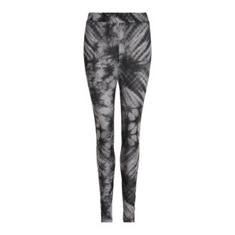 In Front Mesh Legging Grau mit Print - - Trousers - Damen - Grau - L