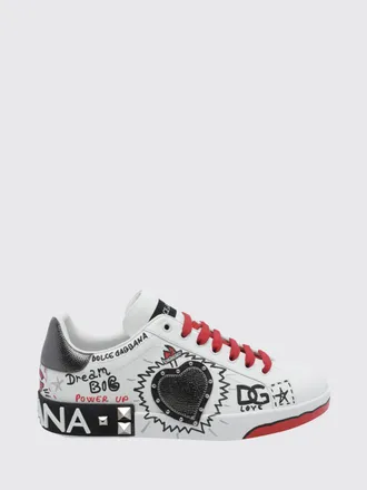 Dolce & Gabbana Baskets Portofino en cuir de veau avec clous et logo