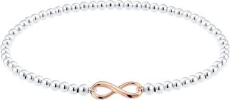 Elli Armband Damen Infinity Unendlichkeit in 925 Sterling Silber Rosé vergoldet