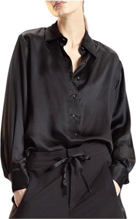 Cynthia Rowley Femme, Blouses et Chemises, Noir, Taille: 36 FR Collectible Silk Shirt