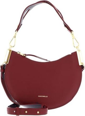 Coccinelle Cuir sac à épaule bandoulière Sunup Shoulder Bag Ribes/Prune framboise