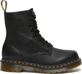 Dr. Martens Stiefel - Lace-Up Ankle Boots With Textured Leather - Gr. 37 (EU) - in Schwarz - für Damen