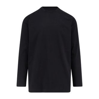 Yohji Yamamoto Homme, Tops, Noir, Taille: S Logo Long Sleeve Tee