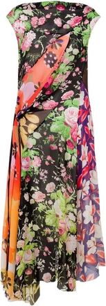 Moschino Femme, Robes, Multicolore, Taille: 36 FR Robe en Georgette de Soie Imprim&eacute;e