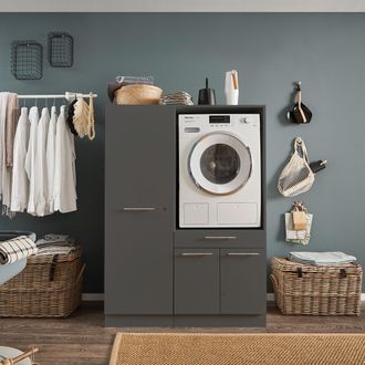 Laundreezy home24 Hauswirtschaftsraum C 118 x 162cm Schwarz/Anthrazit