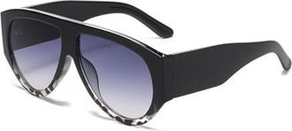 Generic Lunettes De Soleil Grand Cadre Personnalis&eacute; Hommes Et Femmes Vacances Conduite Lunettes De Soleil(Blue)