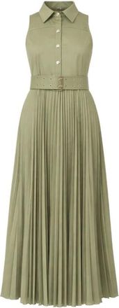 Liu Jo Femme, Robes, Vert, Taille: 38 FR Longue Robe Pliss&eacute;e